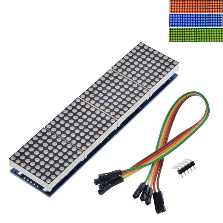 MAX7219 Red/Blue/Yellow Green LED Microcontroller 4 In 1 one Display ...