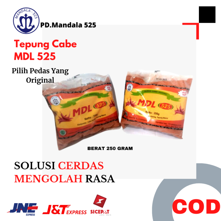 Cabe Bubuk Tabur Kering Halus Extra Pedas Bintang Kembar, Cabai Giling ...
