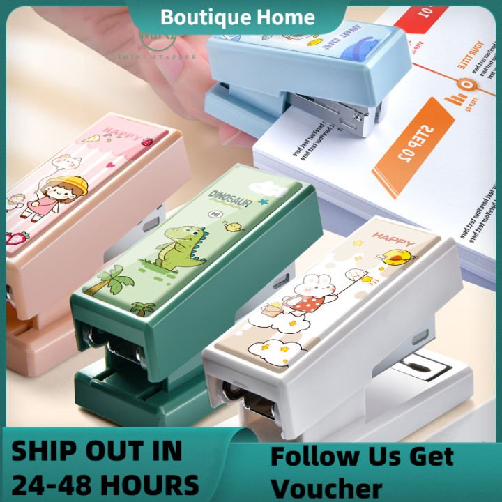 Cute Cartoon Primary School Stapler Binding Machine Small Set Children ...