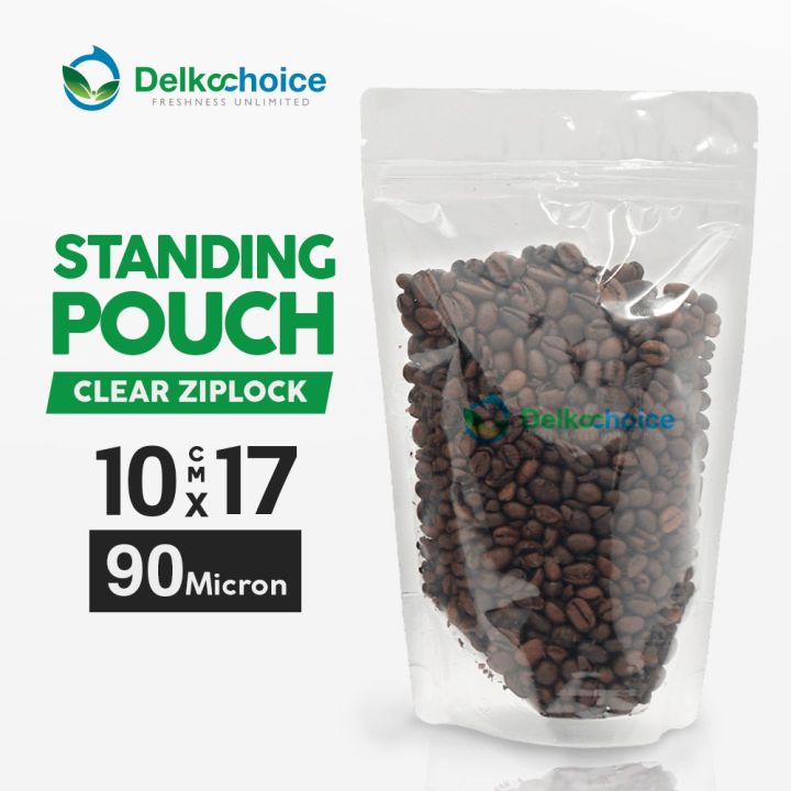 PLASTIK STANDING POUCH KLIP KEMASAN MAKANAN - ZIP LOCK CLEAR ...