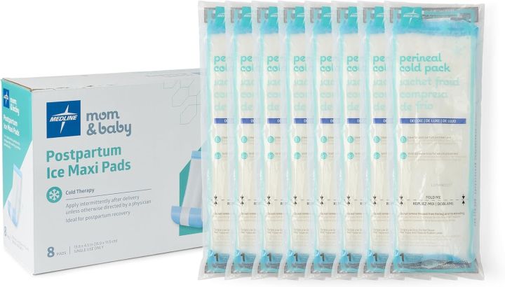 Medline 2-in-1 Absorbent Perineal Pad and Instant Cold Ice Packs for ...
