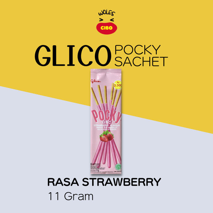 GLICO Pocky Sachet Strawberry 11 gr Single Snack Stick Camilan Manis | Lazada Indonesia