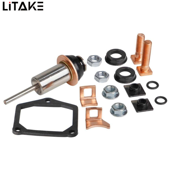 Starter Solenoid Repair Rebuild Kit Plunger Contacts Set For 1.2KW 1 ...