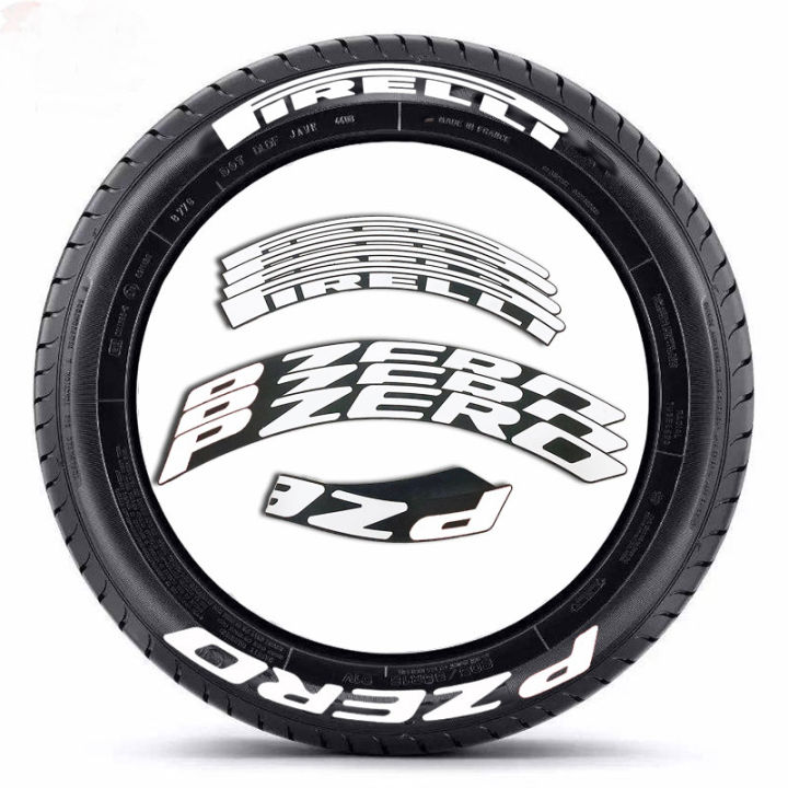 (1 PZERO IRELLI) 3D Car Tire Letter Sticker Tire Lettering Wheel Logo ...