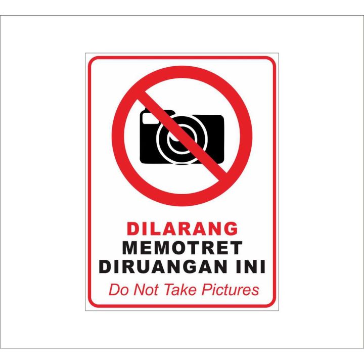STIKER DILARANG MEMOTRET | Lazada Indonesia