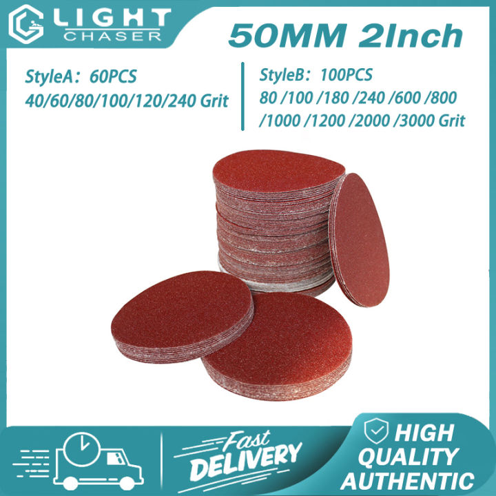 [In Stock]200Pcs 2 Inch Polishing Flocking Self-adhesive Sandpaper ...