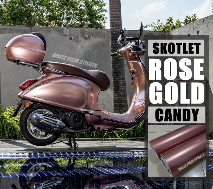 SKOTLET STIKER MOTOR ROSE GOLD METALIK CANDY SCOTLITE ROSE GOLD METALIK ...