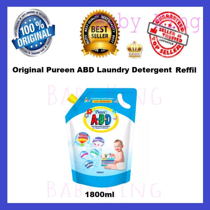 Original Pureen ABD A-B-D ABD Liquid Detergent 1800ml Refill (Spout ...