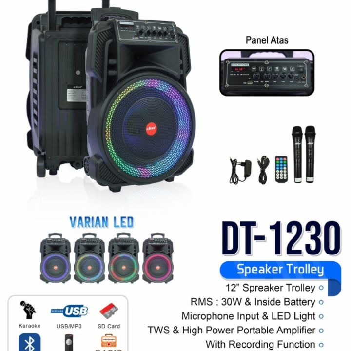 Speaker Portable Wireless Dat DT 1230 / DT1230 Original 12 inch ...
