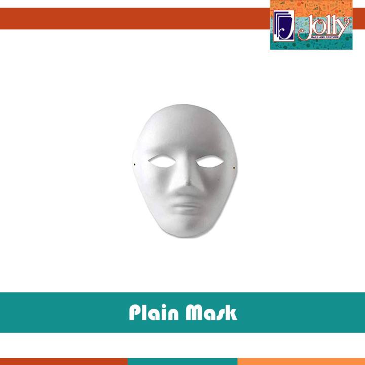 DIY White Plain Paper Face Mask Halloween Opera Masquerade Children ...