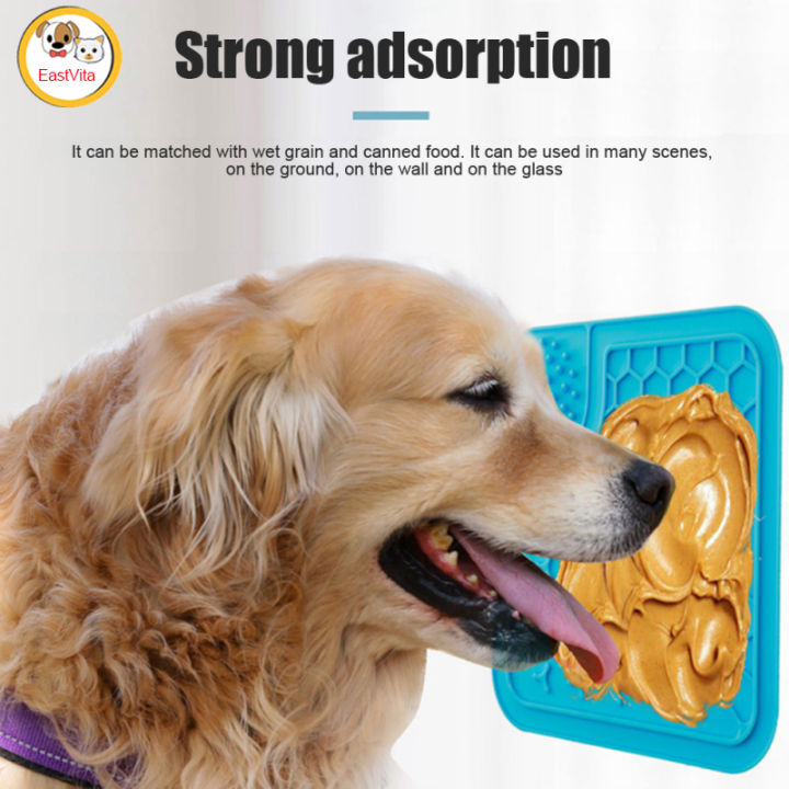 Silicone Suction Cup Brush Mat Pet Licking Slow Food Eating Dog Bathing ...