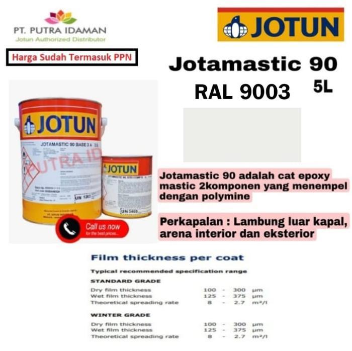 JOTUN CAT EPOXY / JOTAMASTIC 90 STD 5 LTR / 2 KOMPONEN / RAL 9003-The ...