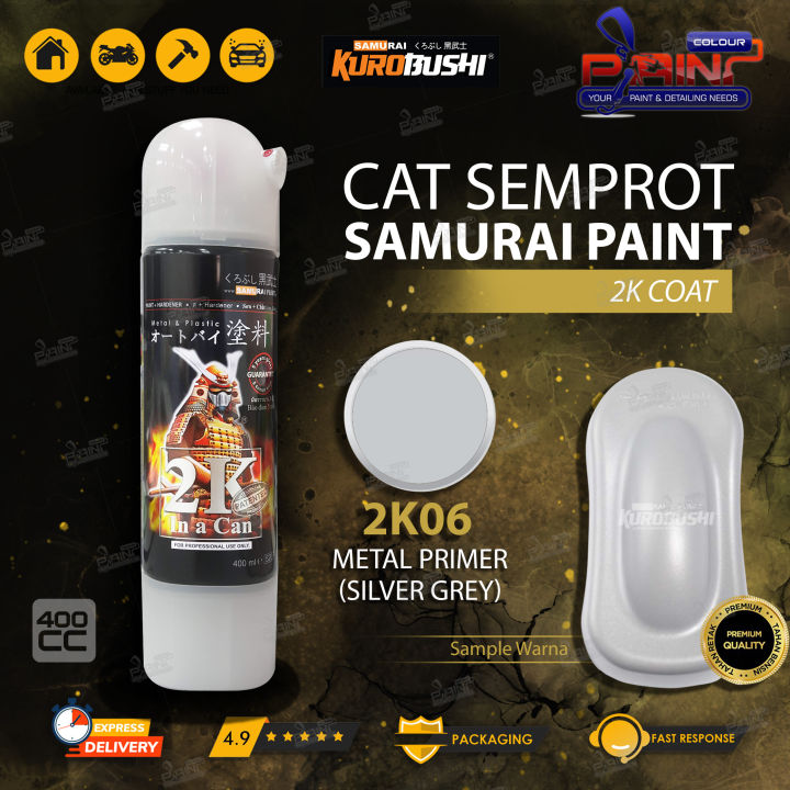 Samurai Paint 2K In A Can 2K06 Silver Grey | Lazada Indonesia