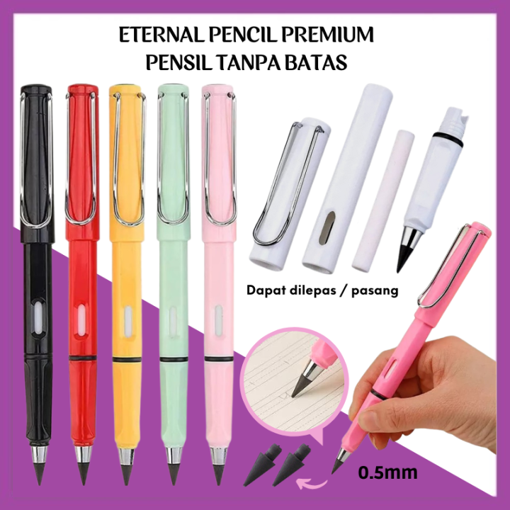 Eternal Pencil Premium Pensil Tanpa Batas HB 0.5mm Pensil Ajaib Tanpa ...