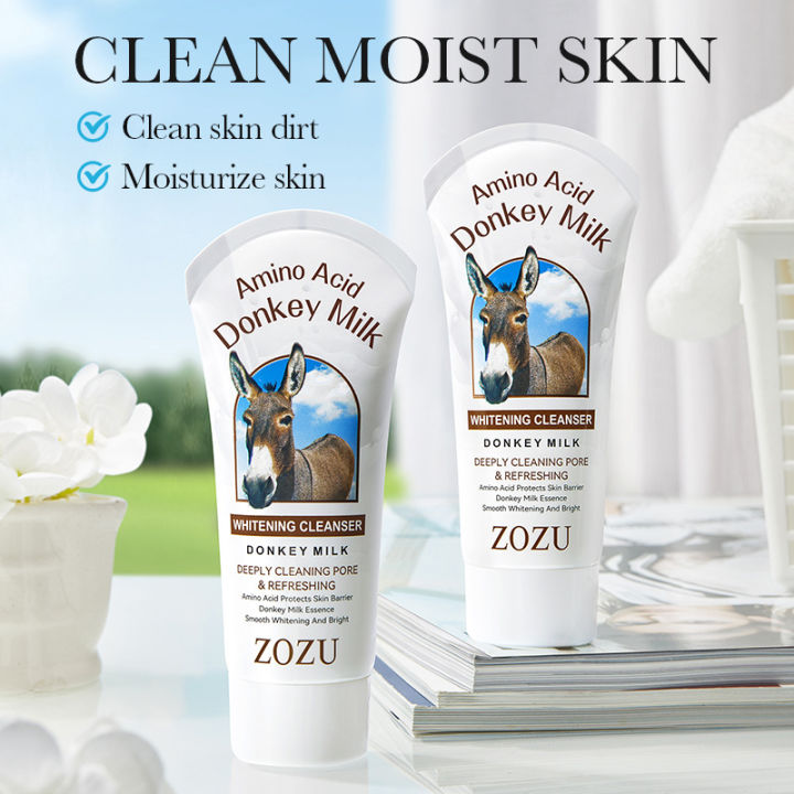 Amino acid donkey milk face cleaner cleanfoam donkey milk facial ...