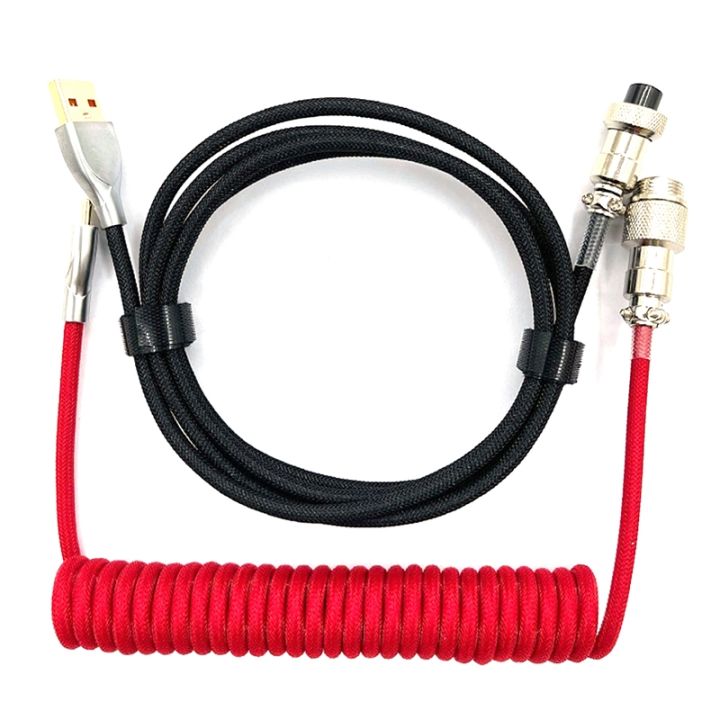 Mechanical Keyboard Coiled Cable Type C to USB Data Cable Game Keyboard ...