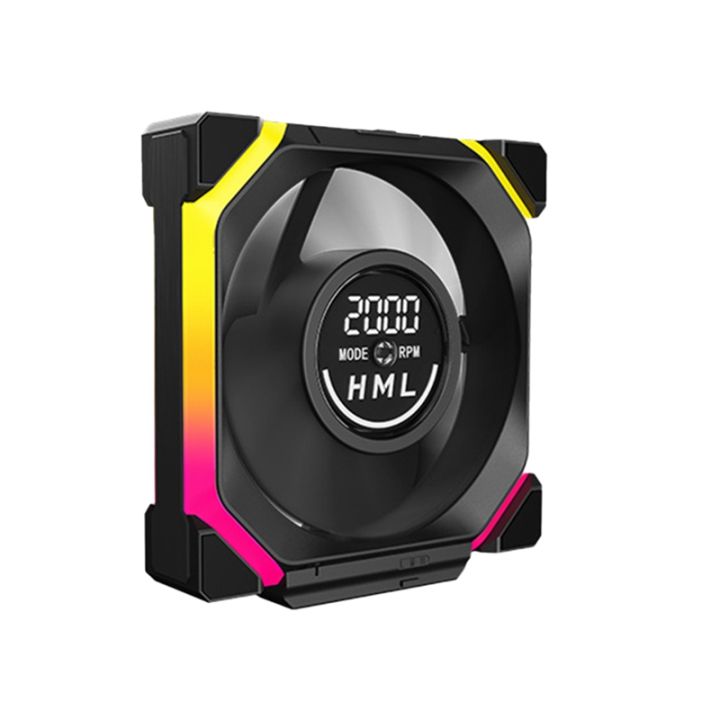 120mm ARGB PC Fan with Screen Daisy Chain 5V 3-Pin Sync Ultra Quiet ...