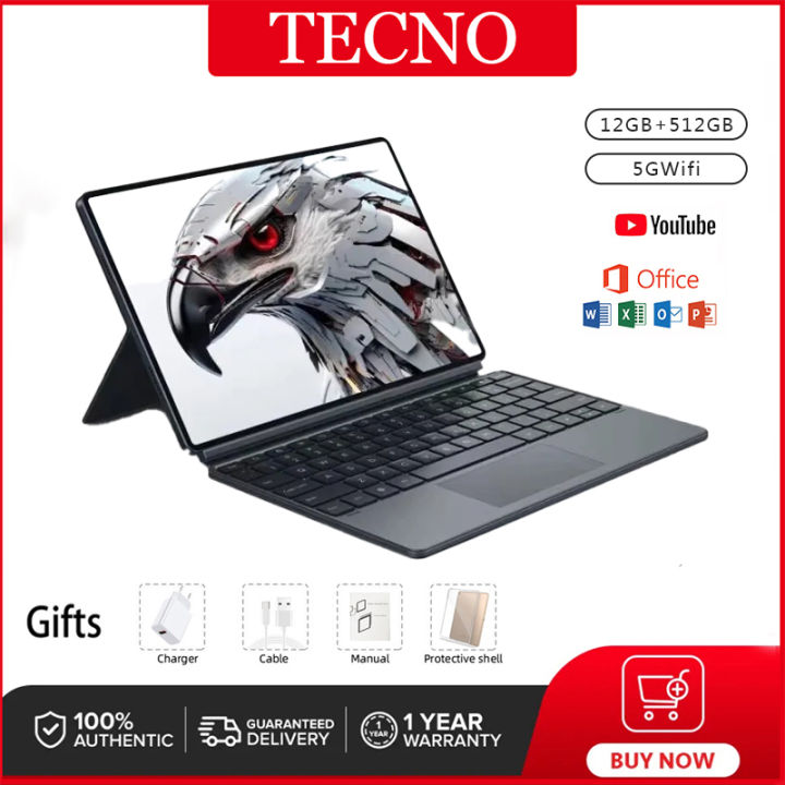 TECNO Tablet PC Pro 11 Android 5G RAM12GB+ROM512GB Tablet PC Super ...