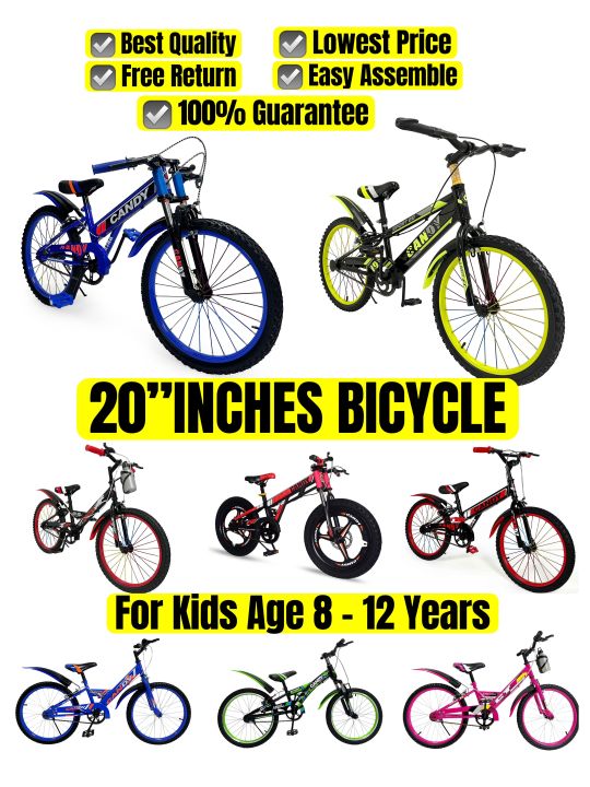 CANDY 80% CBU ASSEMBLY READY STOCK TO SHIP 20'' INCH BICYCLE FOR KIDS 8 ...