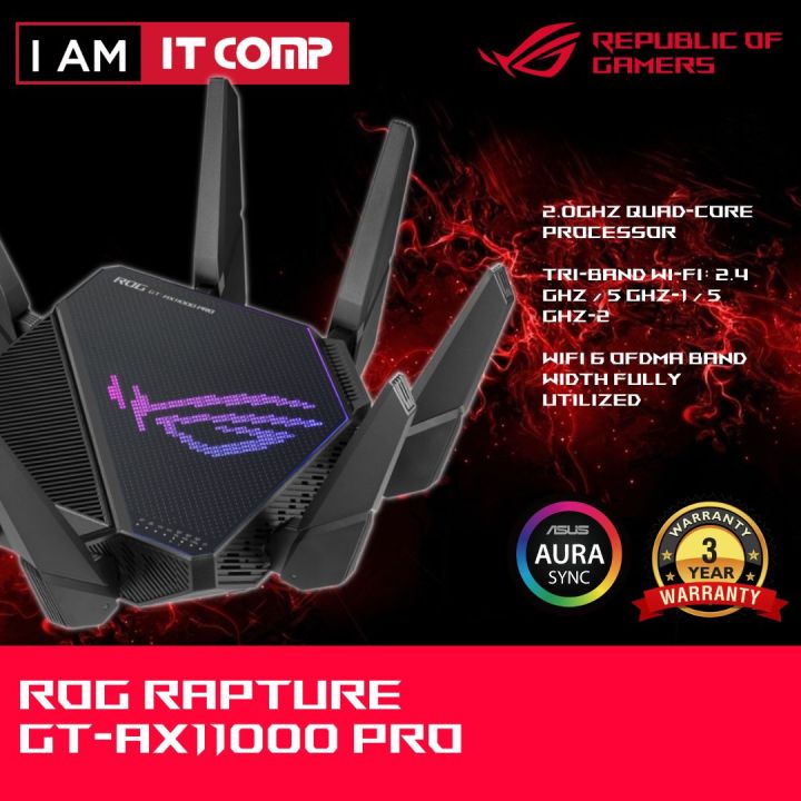 ASUS ROG Rapture GT-AX11000 PRO Router | Lazada