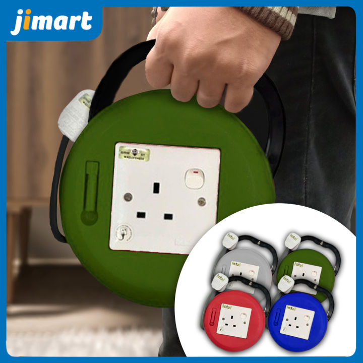 Jimart Extension Socket 5 Yard 5 Meter Wire Cable Round Box SIRIM ...