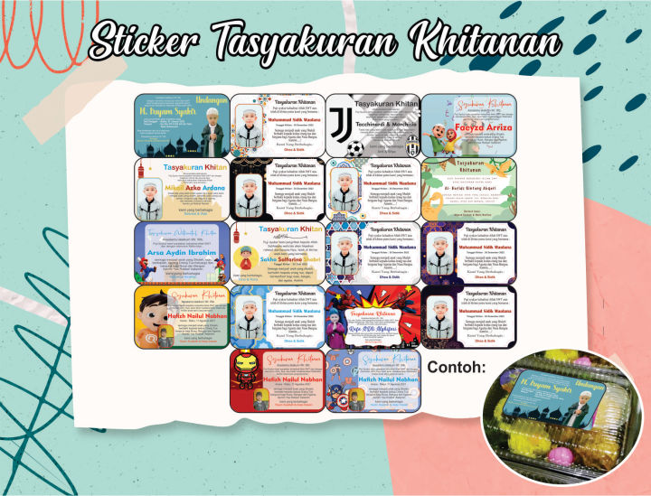 Cetak Sticker Tasyakuran Khitan / Syukuran Khitanan / Tasyakuran Sunat ...