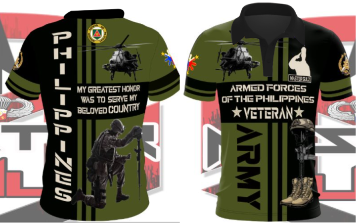 armed forces of the Philippines veteran tactical 3D full sublimation ...