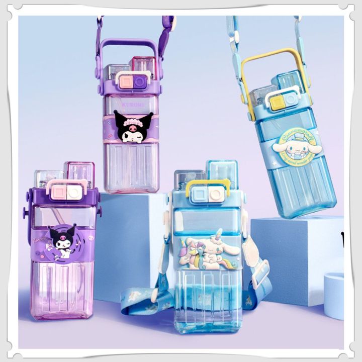 【MO8】 Kawaii Sanrio Double Drink Water Bottle With Strap Bpa Free Anime ...