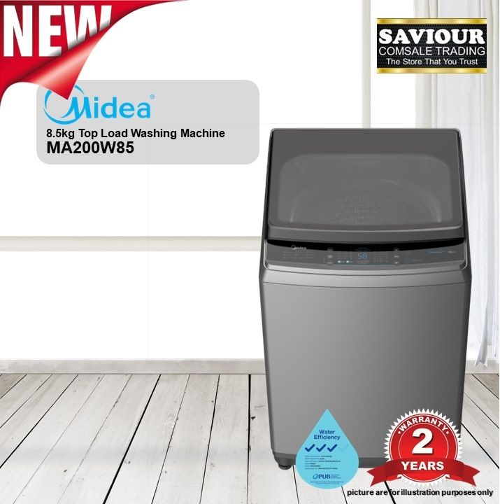 Midea MA200W85 - Lunar Dial Series 8.5kg Top Load Washing Machine ...