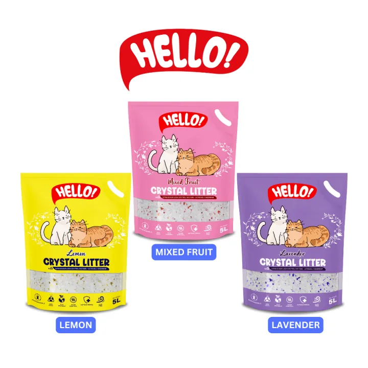 HELLO! Crystal Cat Litter (5L) | Lazada