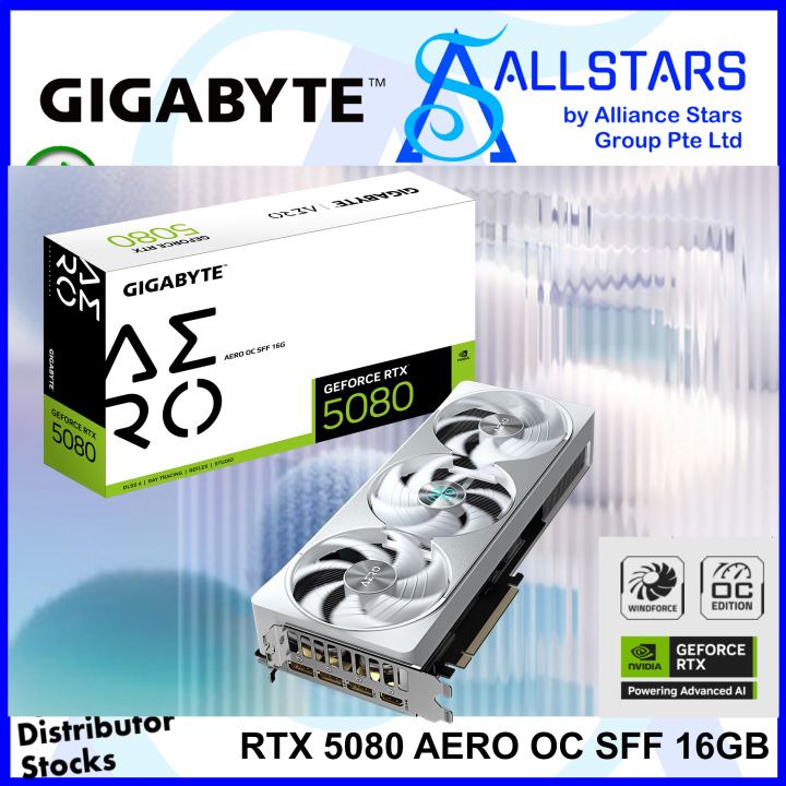 (ALLSTARS : DIY GPU PROMO) Gigabyte RTX 5080 AERO OC SFF 16GB PCI ...