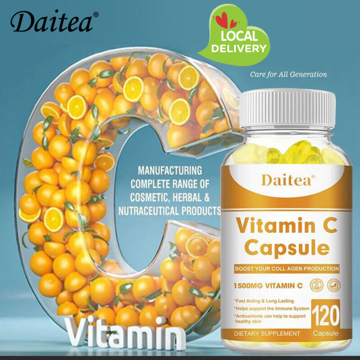 Daitea วิตามินซี ผลิตภัณฑ์เสริมอาหารเพื่อสุขภาพผิว ผม เล็บ และข้อต่อ ส ...