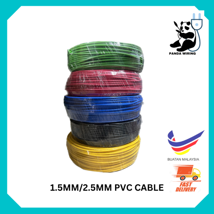 1.5mm/2.5mm PVC Cable Kabel Wire Electric 100% Pure Copper | Lazada