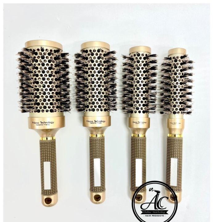 Rolling Brush Nano Technology ceramic+ ionic comb brush curl hair salon ...