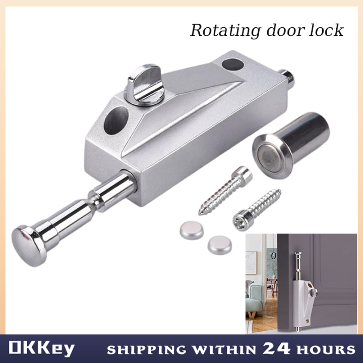 1pcs Revolving Floor Latch Wooden Door Floor Lock with Mounting Screws ...