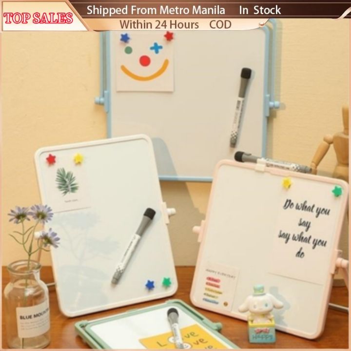 [TOP SALES] New desktop stand dry wipe whiteboard magnetic note board ...