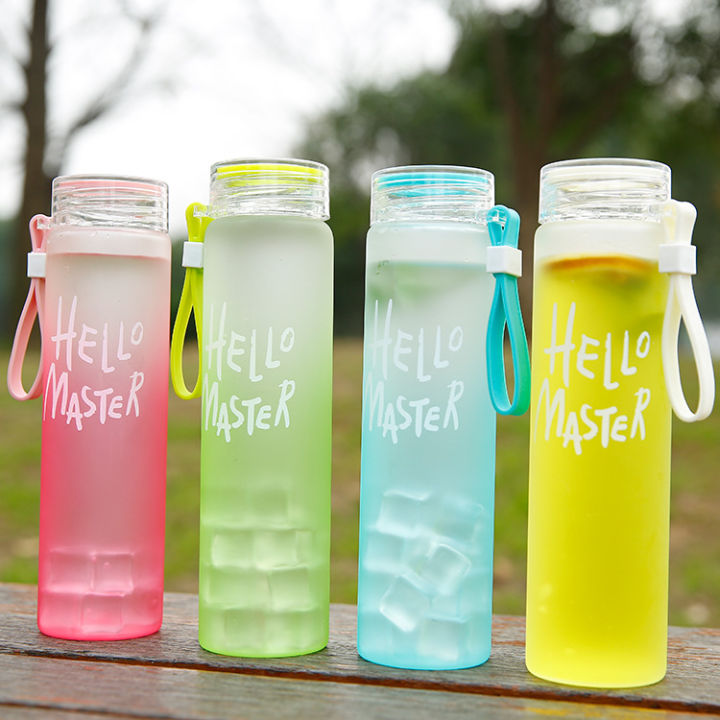 Hello Master Frosted Water Bottle (480 ml) Wide Mouth Colorful Water ...