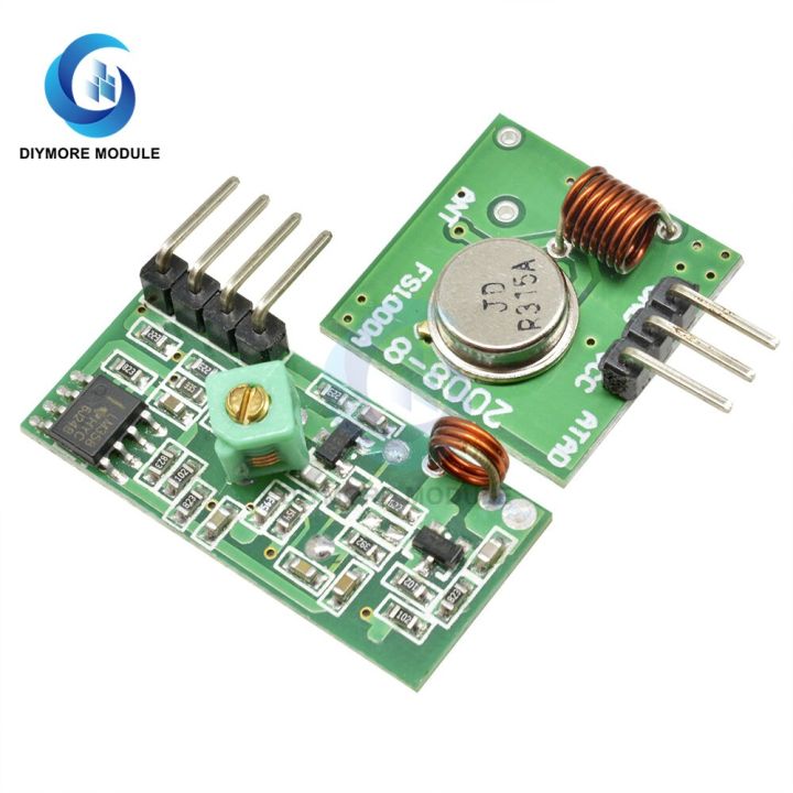 315Mhz / 433Mhz RF Wireless Transmitter Module and Receiver Kit 5V DC Wireless For Arduino ...