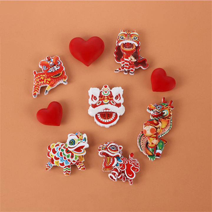 Creative Cute 3D Chinese style refrigerator magnet Chinese New Year ...