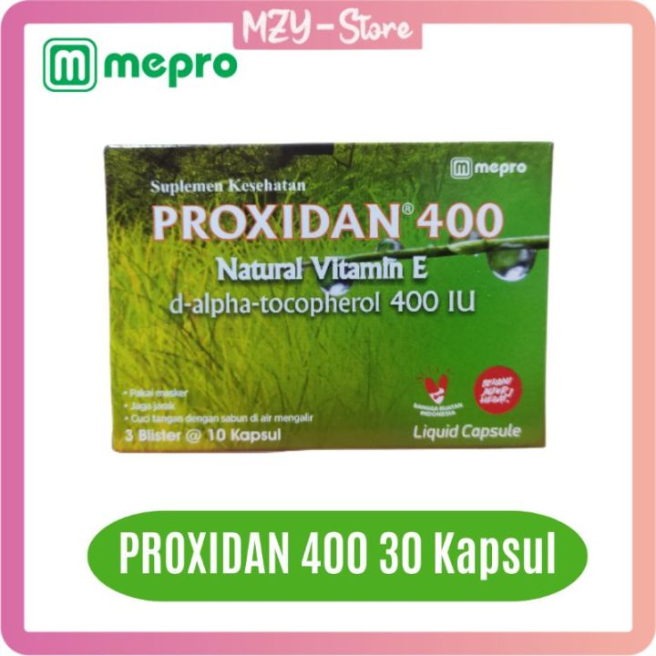 PROXIDAN 400 Suplemen Kulit Mencerahkan Kulit Mengandung Vitamin E 400 ...