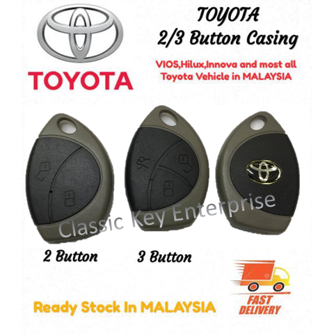 TOYOTA Vios ,Innova ,Fortuner ,Hilux 2/3 Button Car Alarm Remote Casing ...