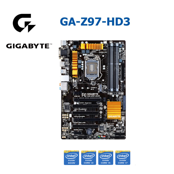1150/MAINBOARD/GIGABYTE GA-Z97-HD3/DDR3/GEN4-5 | Lazada.co.th