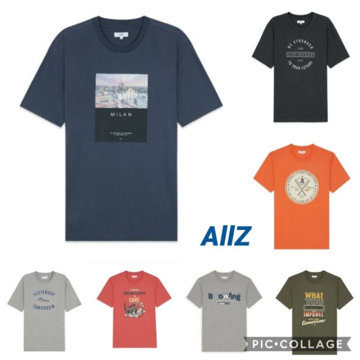 เสื้อยืดลายกราฟิกผู้ชาย AllZ แท้ 100% | Lazada.co.th