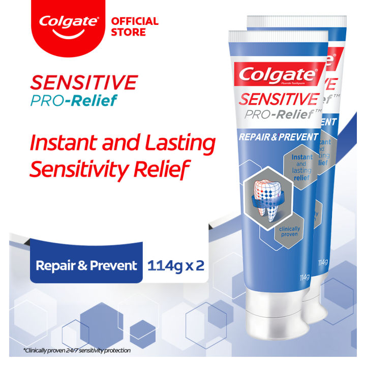 Colgate Sensitive Pro-Relief & Prevent Toothpaste - 24-hour Sensitivity ...