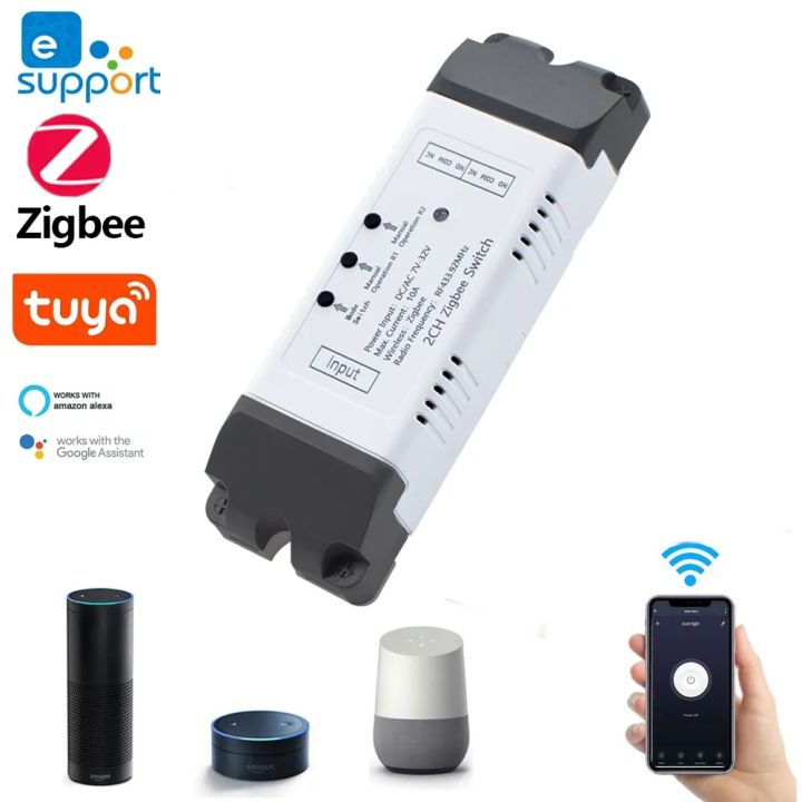 Zigbee Tuya 12V 24V 110V 130V 220V Smart Home Garage Lamp Relay Motor ...