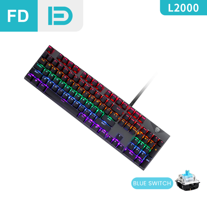 [In Stock] FD L2000 Gaming Keyboard Mechanical Keyboard 104 keys LED ...