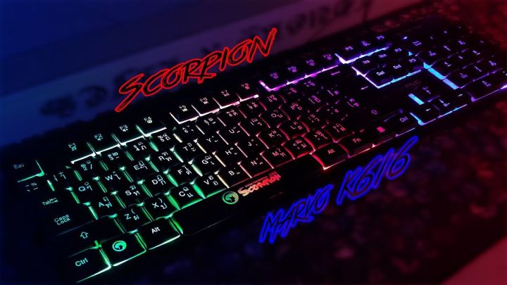 Marvo Marvo K616 Scorpion Keyboard Gaming Rainbow Blacklight new กันน้ำ ...