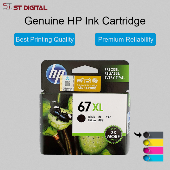 HP 67XL 67XXL Black Colour High Yield Ink for HP ENVY Deskjet 2330 2722 ...