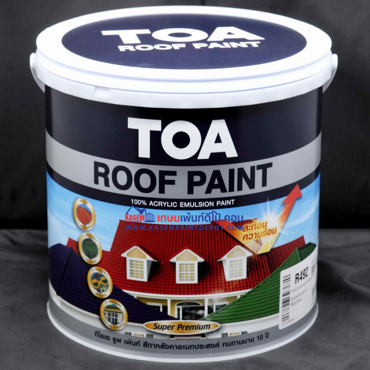 TOA Roof paint รูฟเพ้นท์ สีทาหลังคา อเนกประสงค์ ทาตัดขอบ ทาปูน ทาไม้เชอ ...