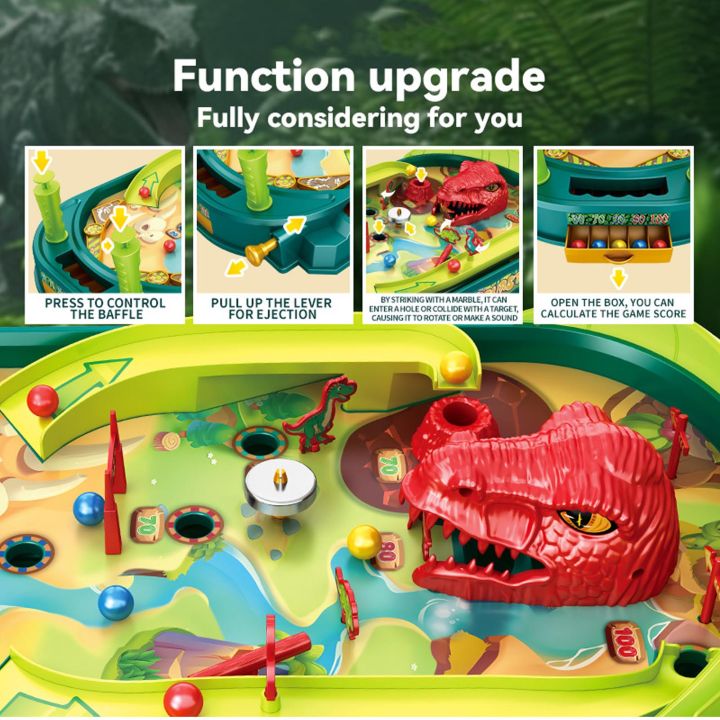 POENVFPO Dinosaur Pinball Machine Board Interactive STEM Learning ...